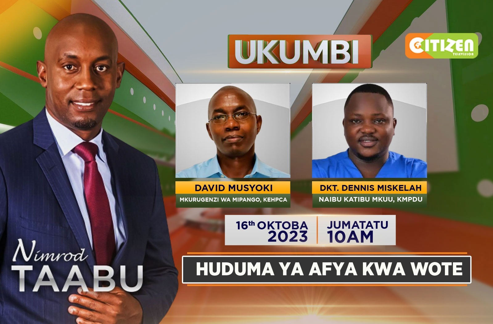 Citizen Tv Live Discussion On Universal Healthcare – KMPDU