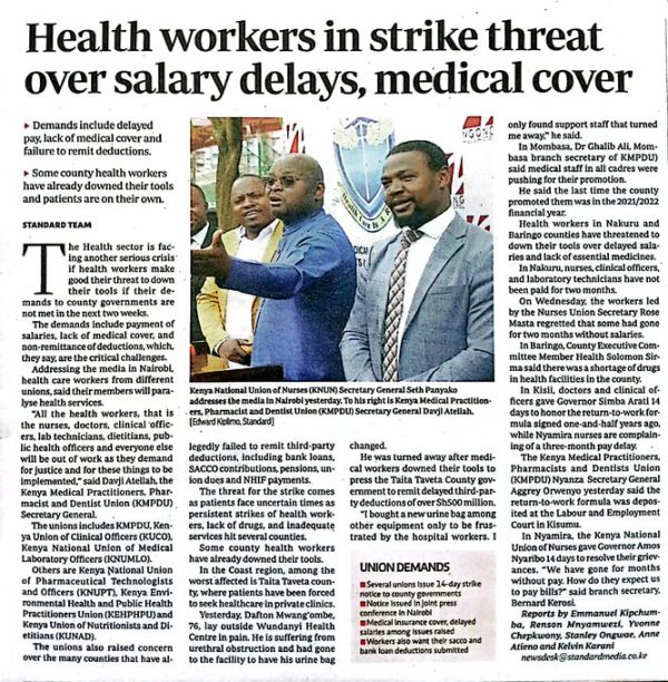 KMPDU – Kenya Medical Practitioners Pharmacists and Dentists Union